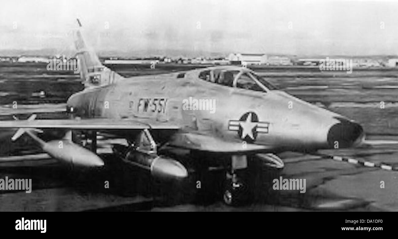 The North American F-100A-10-NA Super Sabre, serial number 53-15518 ...