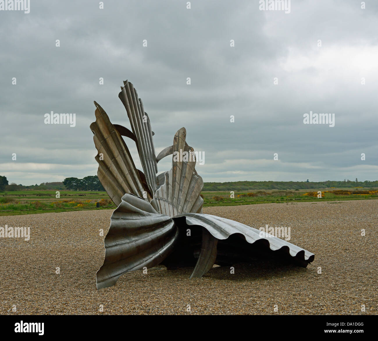 'Scallop' sculpture by Maggi Hambling. Aldeburgh, Suffolk, England ...