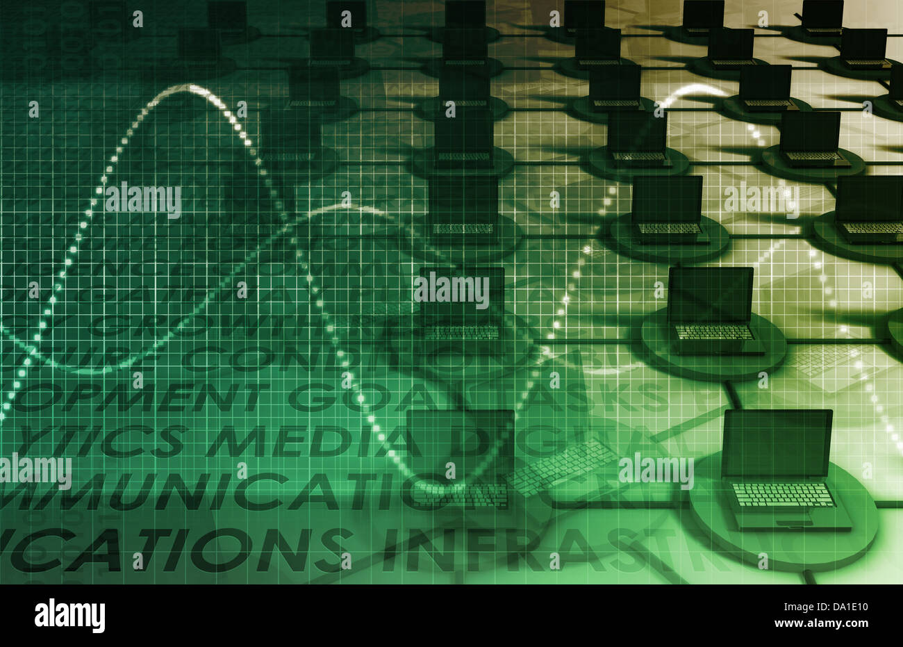Data Network on a Corporate System as Art Stock Photo - Alamy