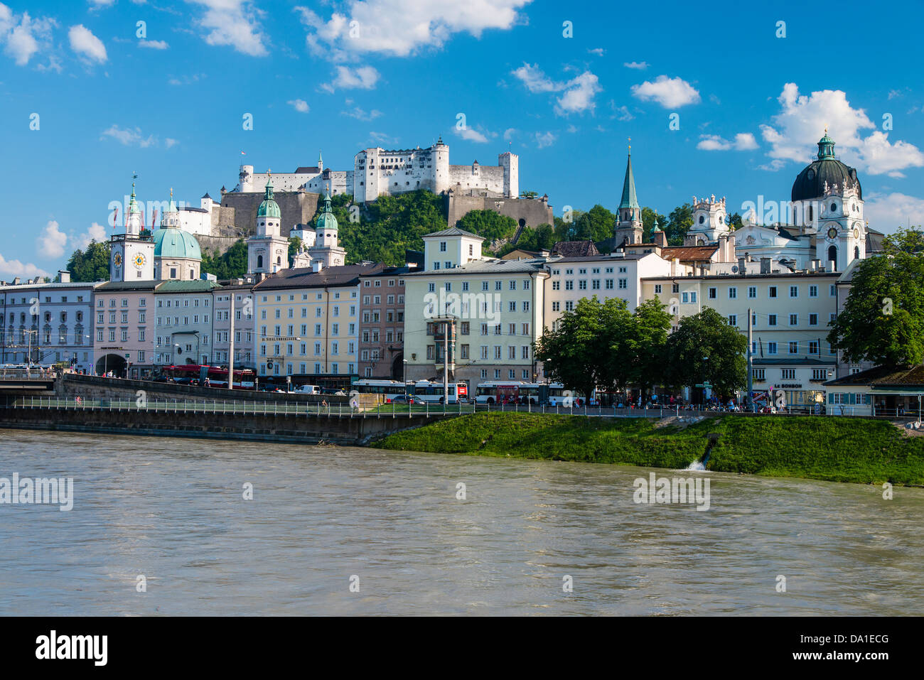 River salzach and hohensalzburg castle hi-res stock photography and ...