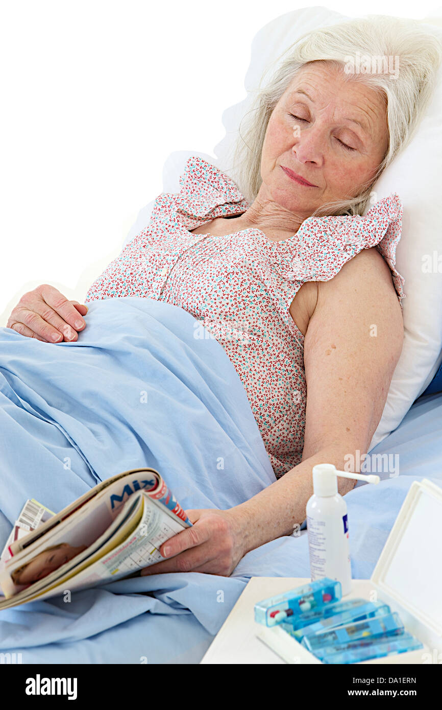 SICK ELDERLY PERSON Stock Photo - Alamy