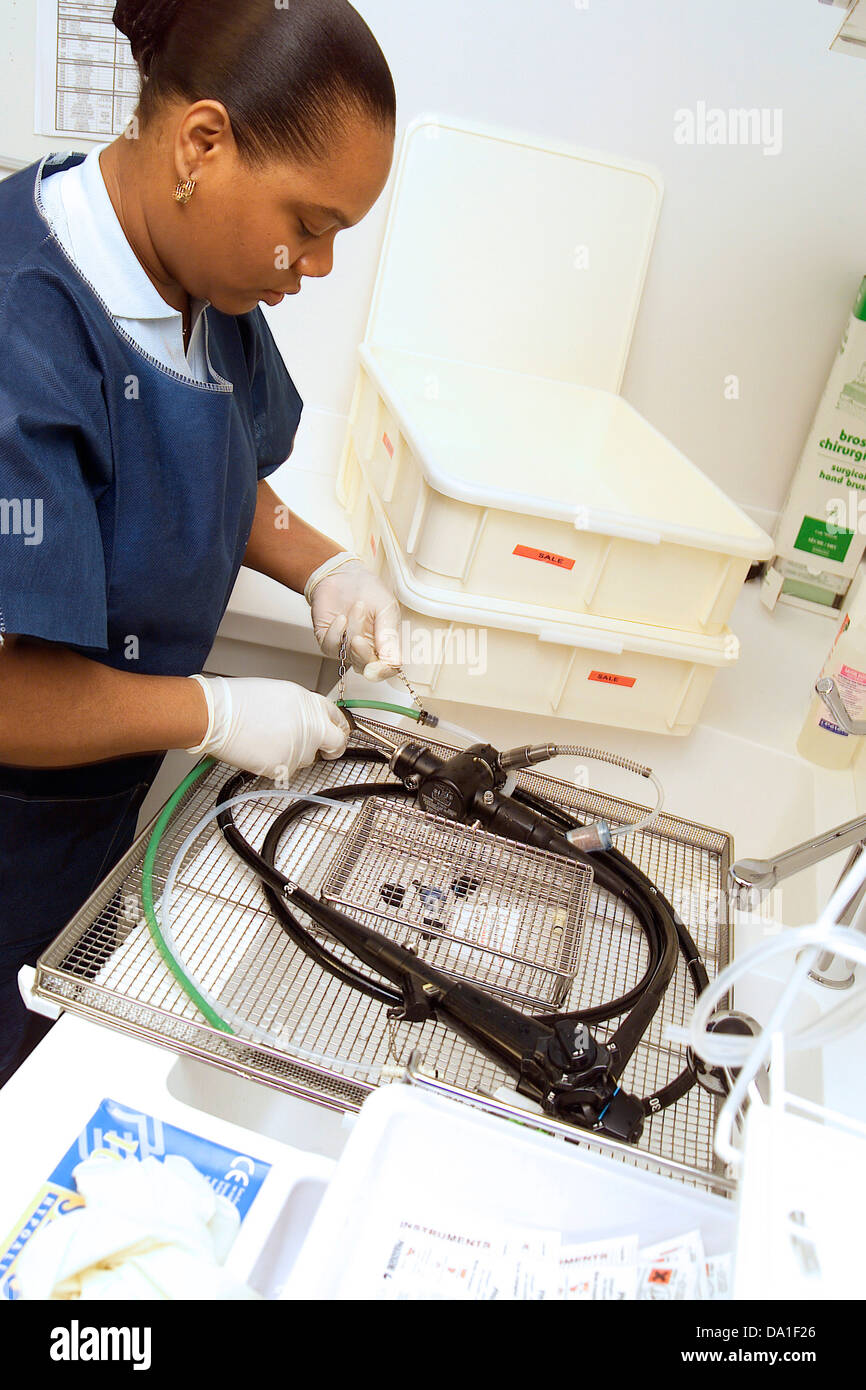 Endoscope cleaning hi-res stock photography and images - Alamy
