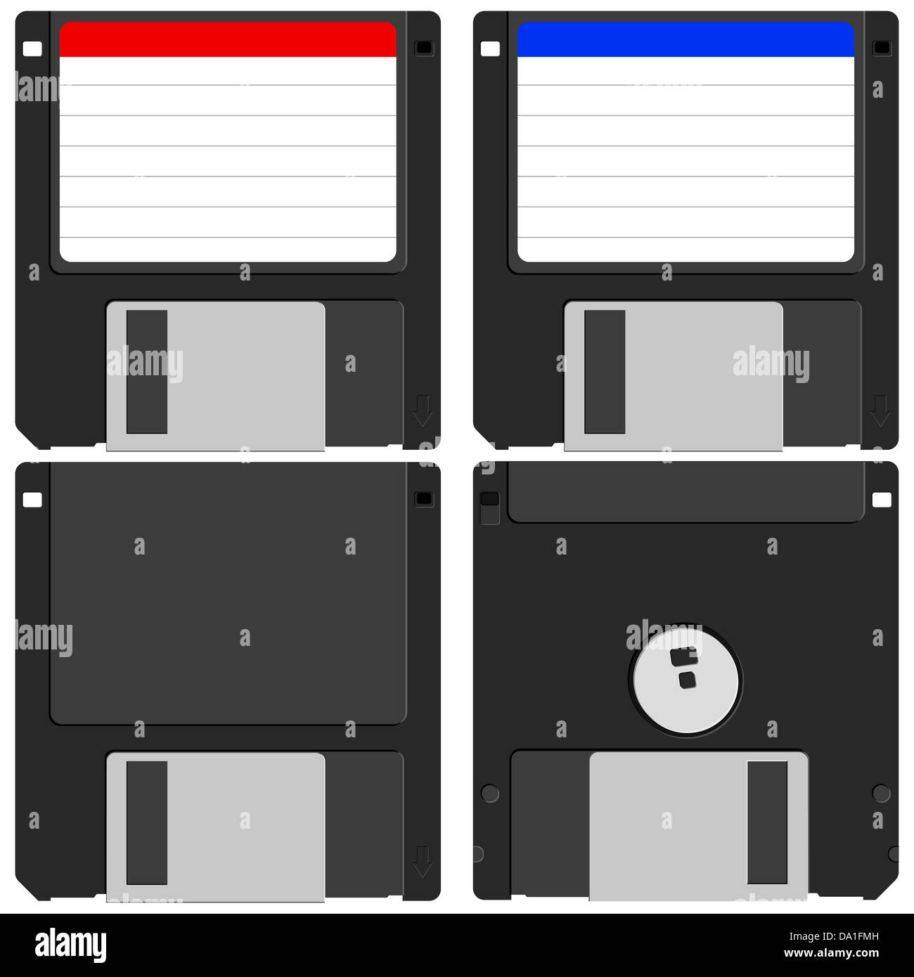 Floppy disk set on white background. Vector illustration Stock Photo ...
