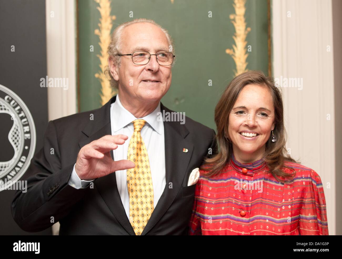 Eduard and Corinna of Anhalt arrive for the award ceremony of the ...