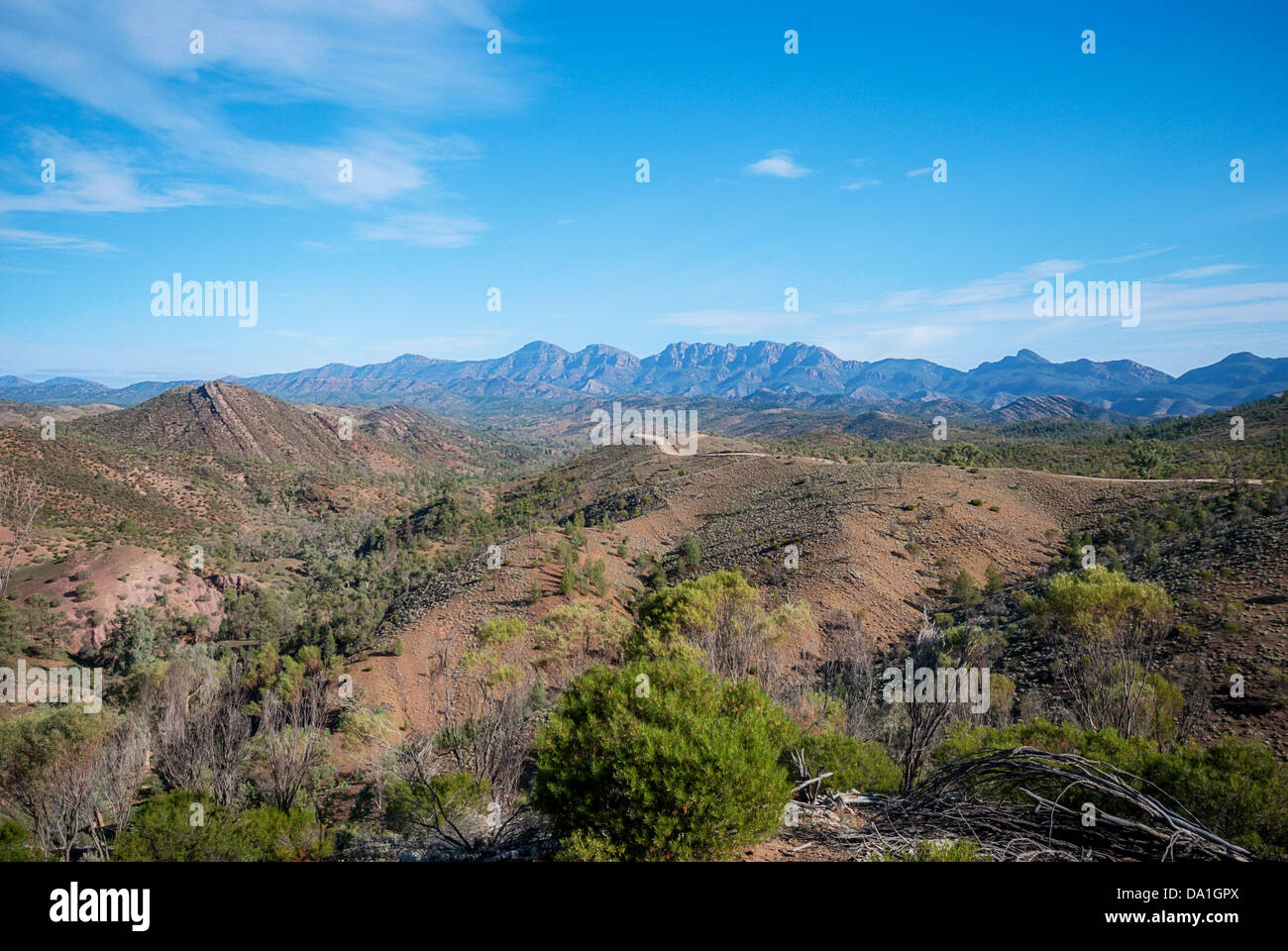 The ruggedly beautiful Flinders Ranges in the Australian outback Stock ...
