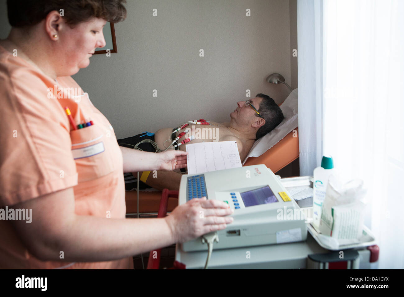 ECG OF A MAN Stock Photo - Alamy