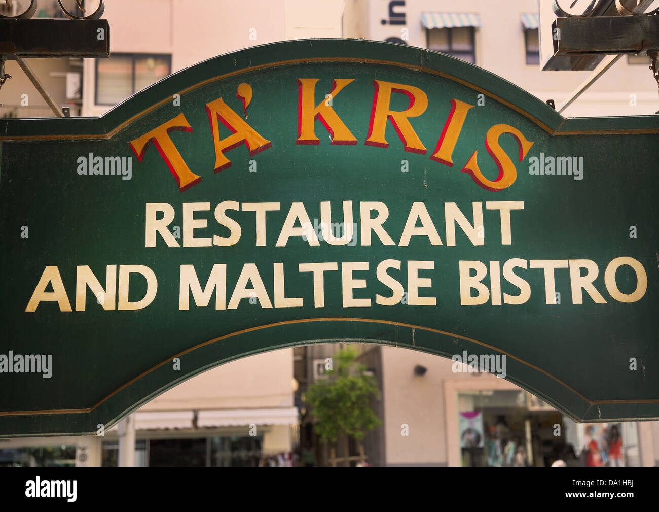 TRADITIONAL MALTESE RESTAURANT SIGN Stock Photo - Alamy