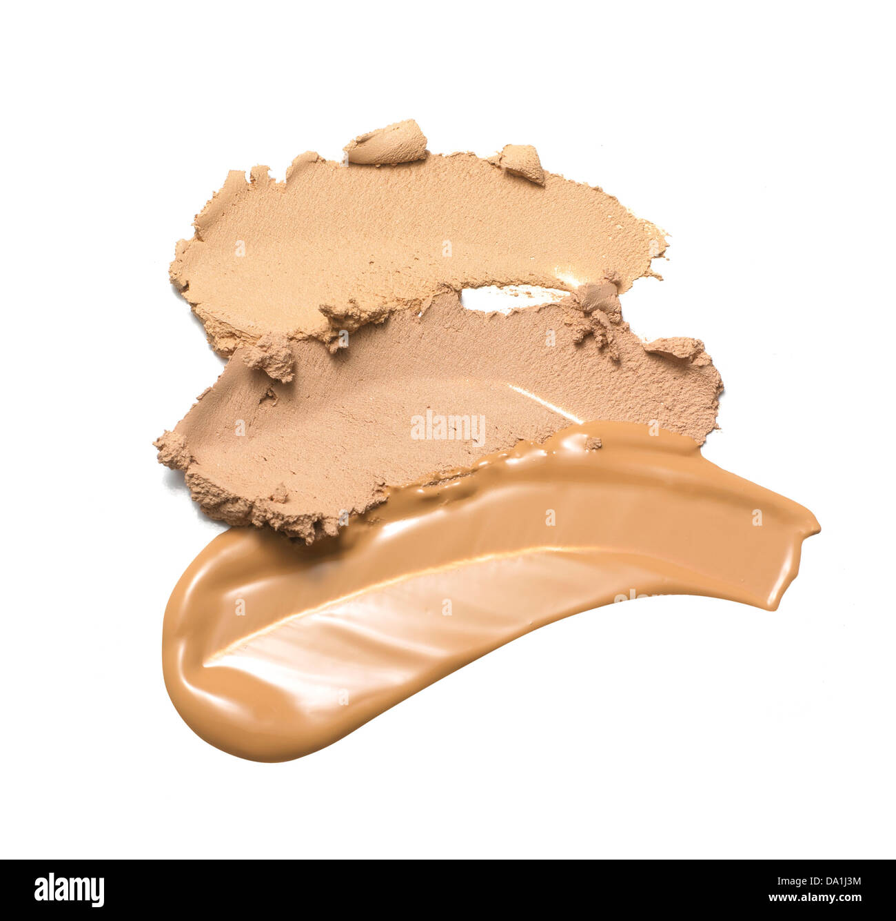 sweep of foundation makeup cut out onto a white background Stock Photo ...