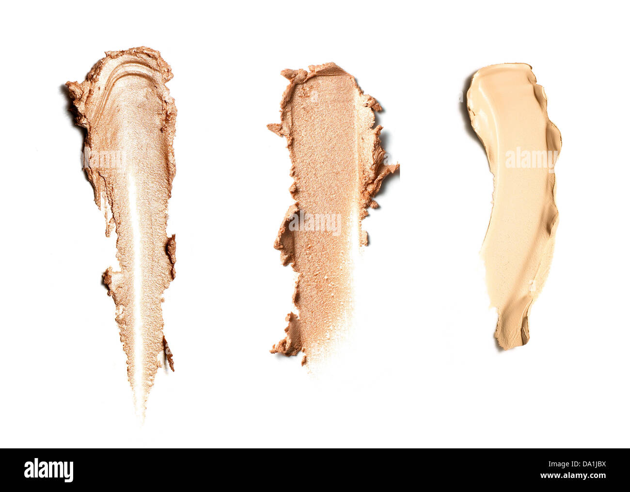 sweep of foundation makeup cut out onto a white background Stock Photo ...