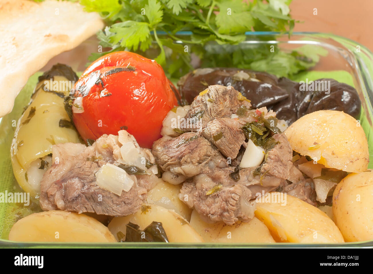 chanakhi - Georgian dish of stewed lamb and vegetables Stock Photo - Alamy