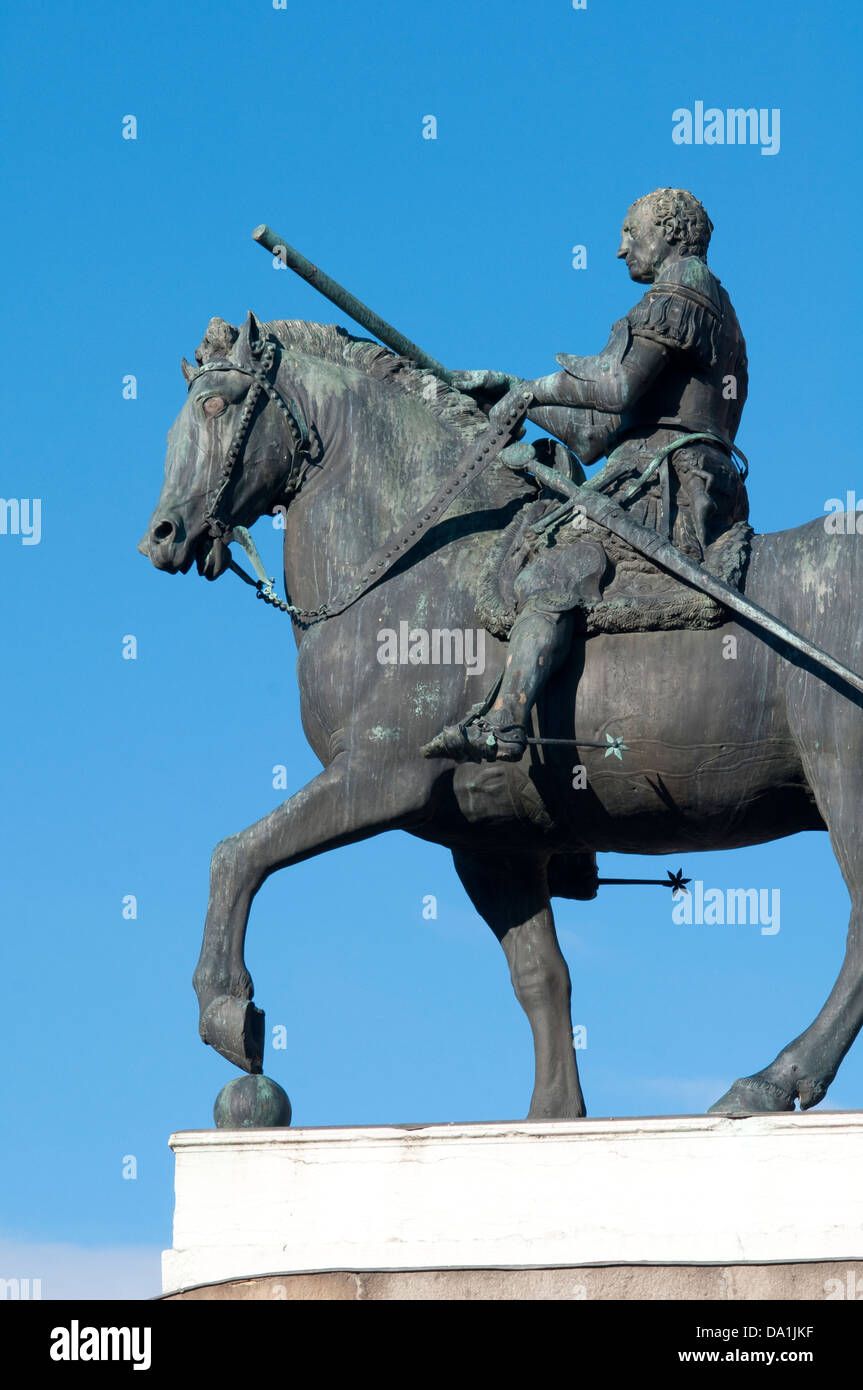 Italy, Veneto, Padua, Equestrian Statue of Gattamelata in Front of the ...
