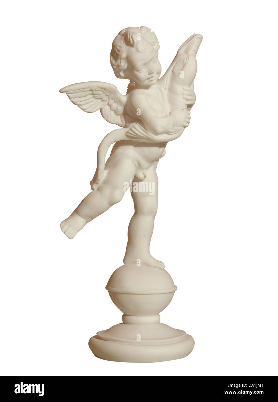 A marble statue of a little boy cupid with wings Stock Photo - Alamy