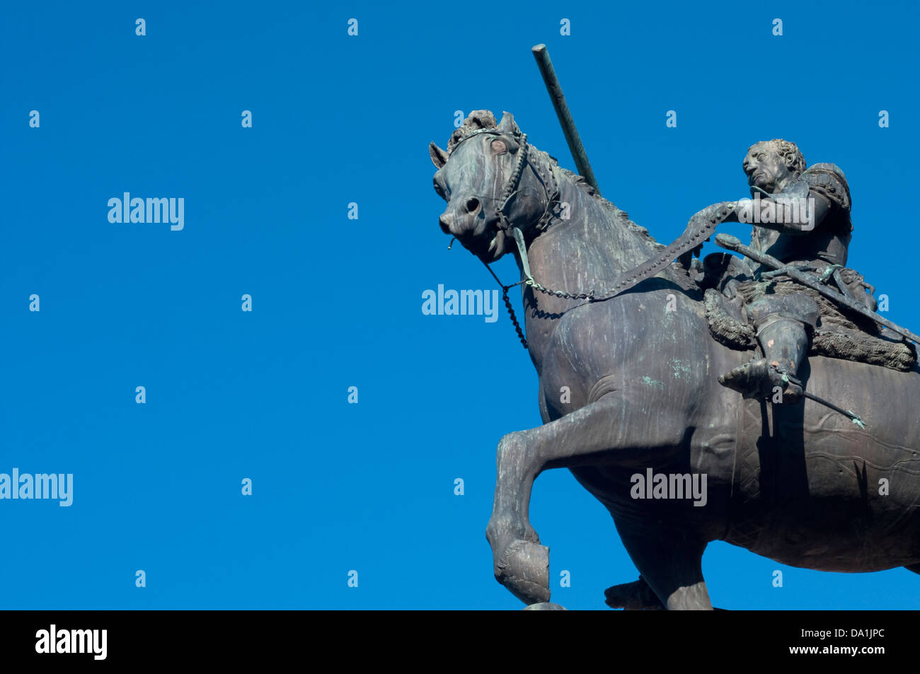 Italy, Veneto, Padua, Equestrian Statue of Gattamelata in Front of the ...