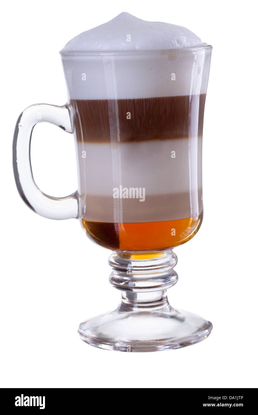 cocktail in glass isolated on white background studio shot Stock Photo ...