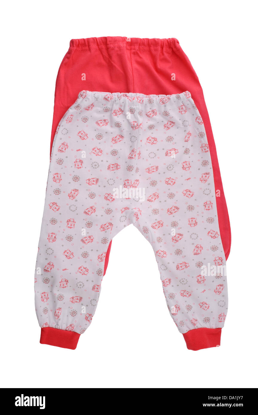 babys pants on over the white background Stock Photo - Alamy