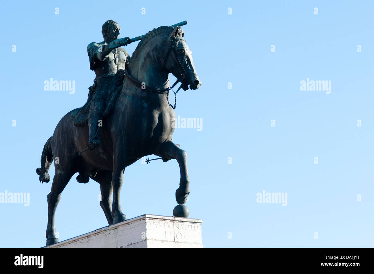 Italy, Veneto, Padua, Equestrian Statue of Gattamelata in Front of the ...