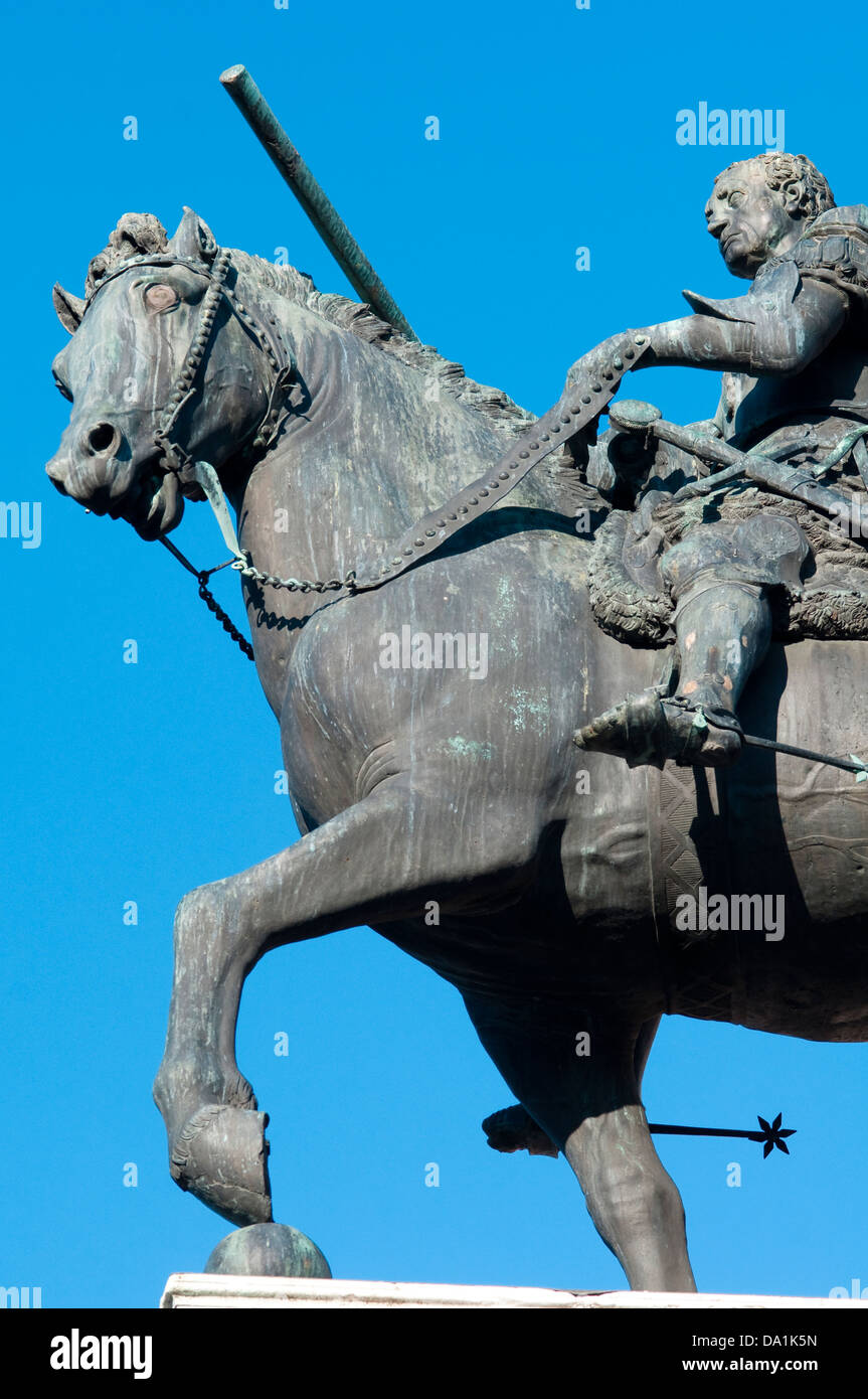 Italy, Veneto, Padua, Equestrian Statue of Gattamelata in Front of the ...