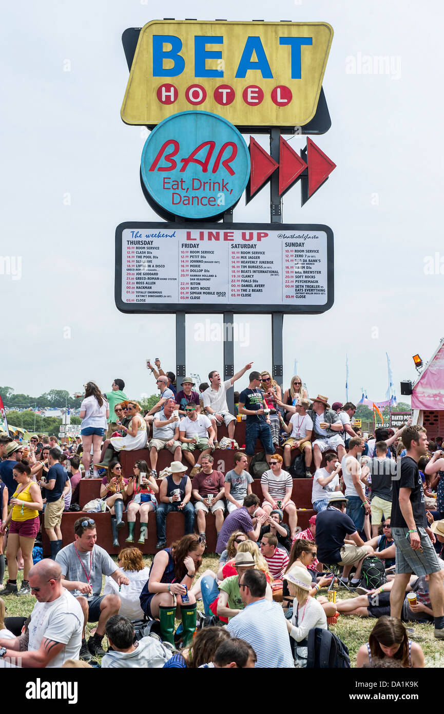 The Beat Bar Hotel sign Stock Photo - Alamy