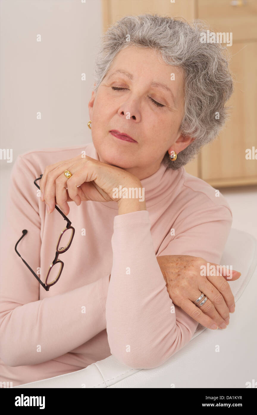 ELDERLY PERSON RESTING Stock Photo - Alamy
