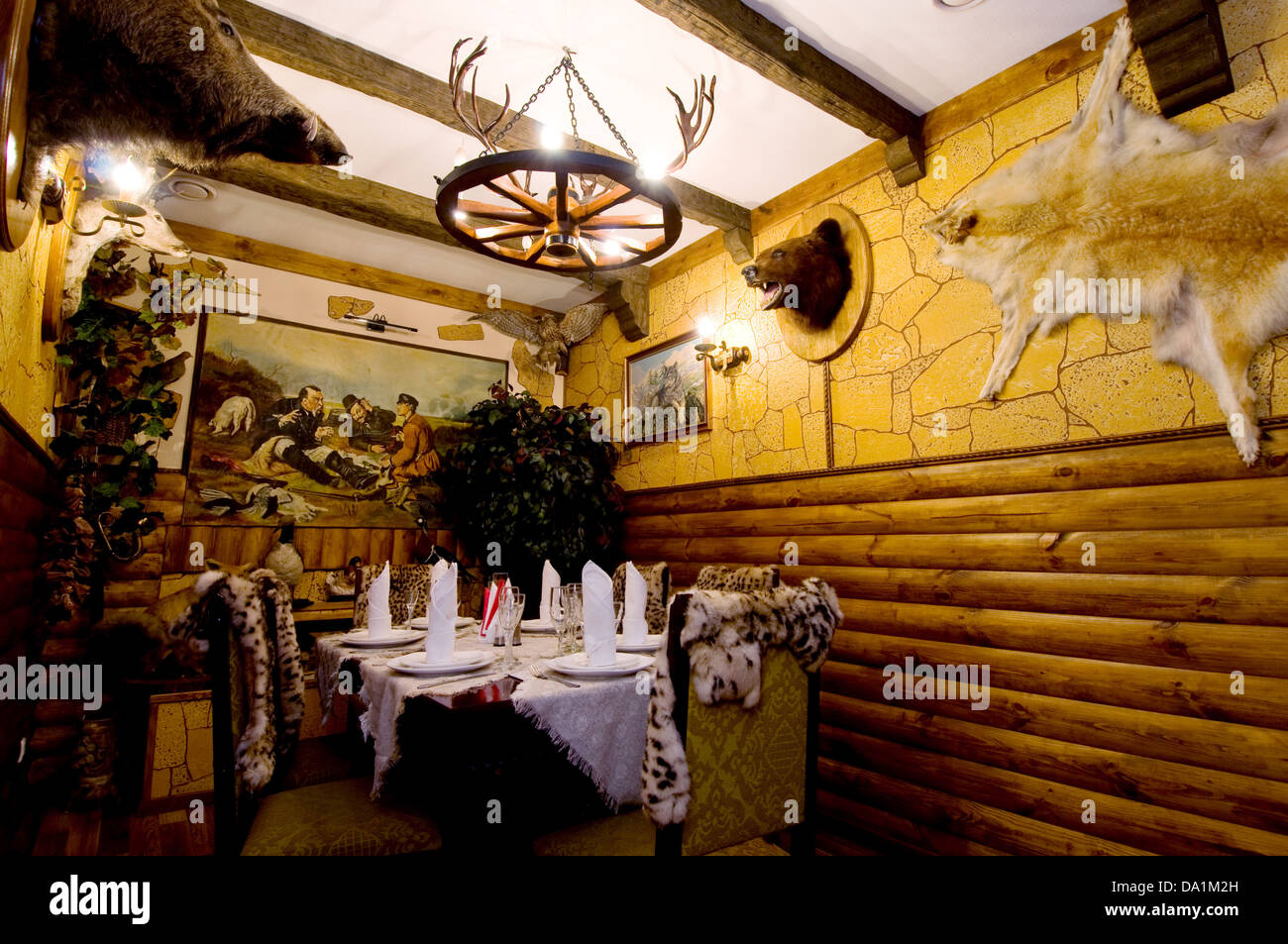 restaurant in the traditional style of Ukraine Stock Photo - Alamy