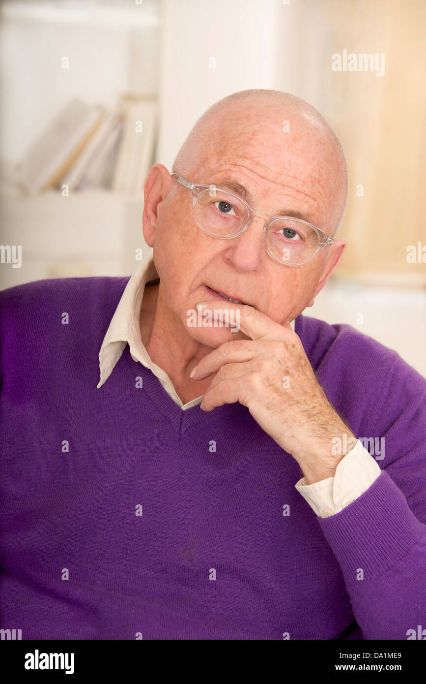 ELDERLY PERSON INDOORS Stock Photo - Alamy
