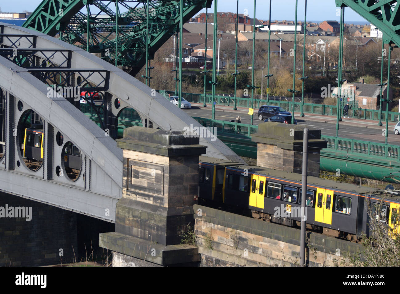 Metro rail on bridge hi-res stock photography and images - Alamy
