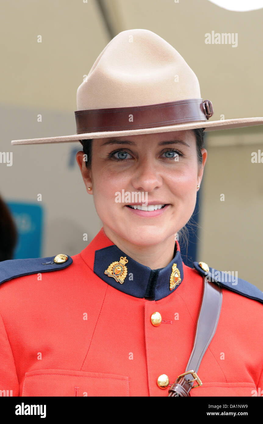 London, UK. 1st July 2013. A Royal Canadian Mounted Police officer at ...