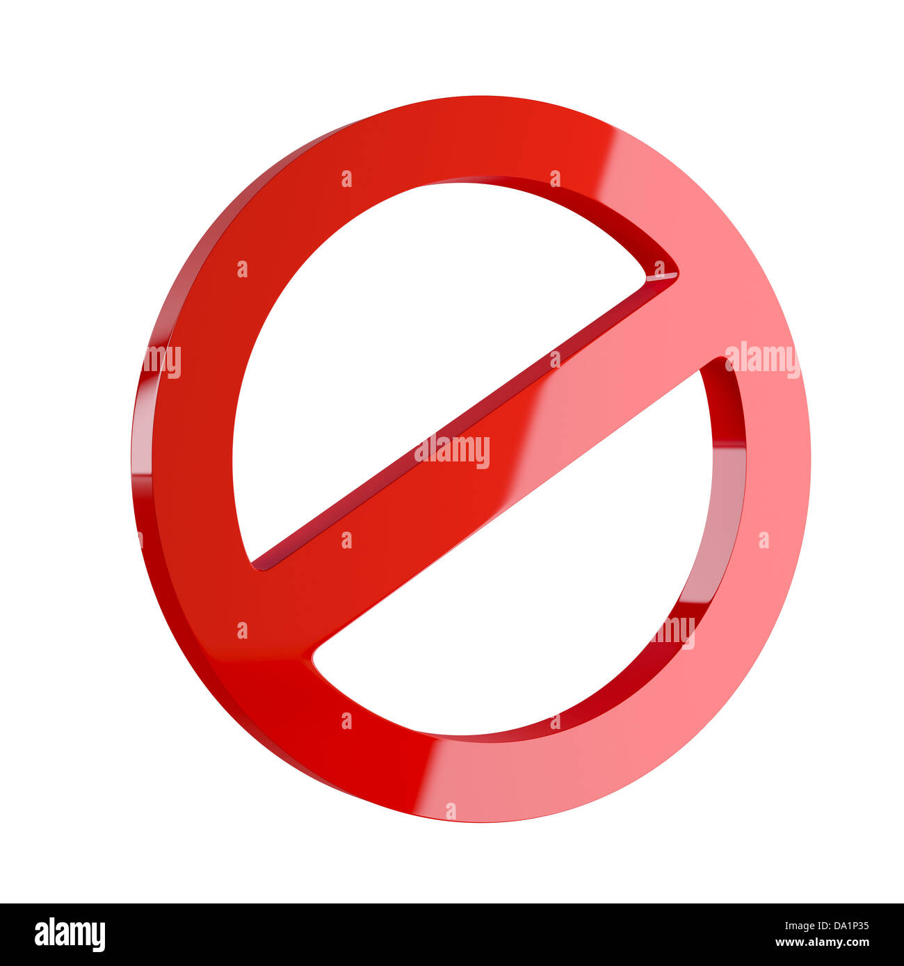 3d render of red deny symbol isolated on white background Stock Photo ...