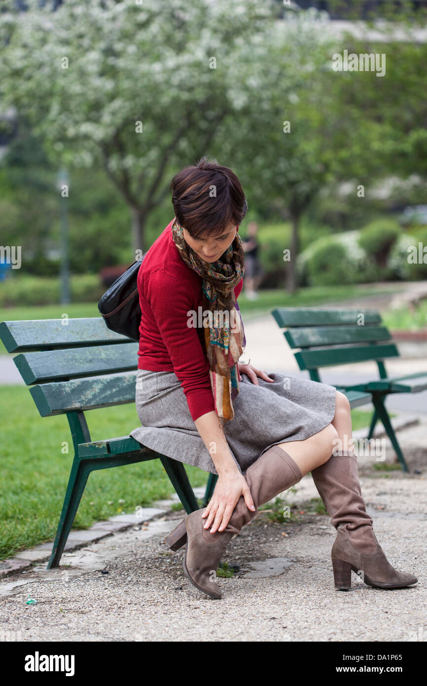 Woman Sprained Ankle High Resolution Stock Photography and Images - Alamy