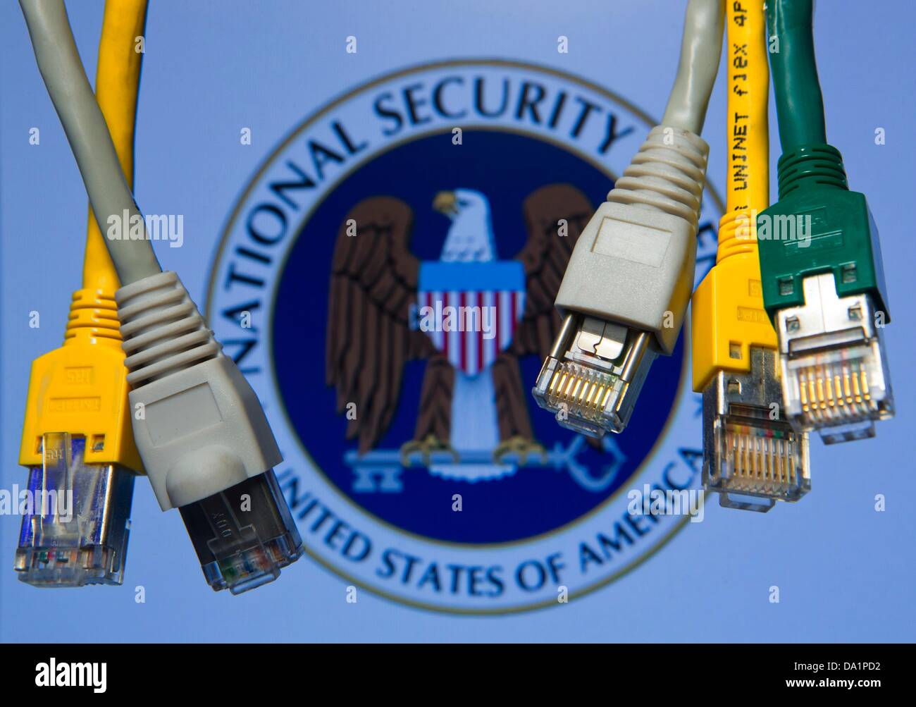 ILLUSTRATION - An illustrated picture shows various network cables ...