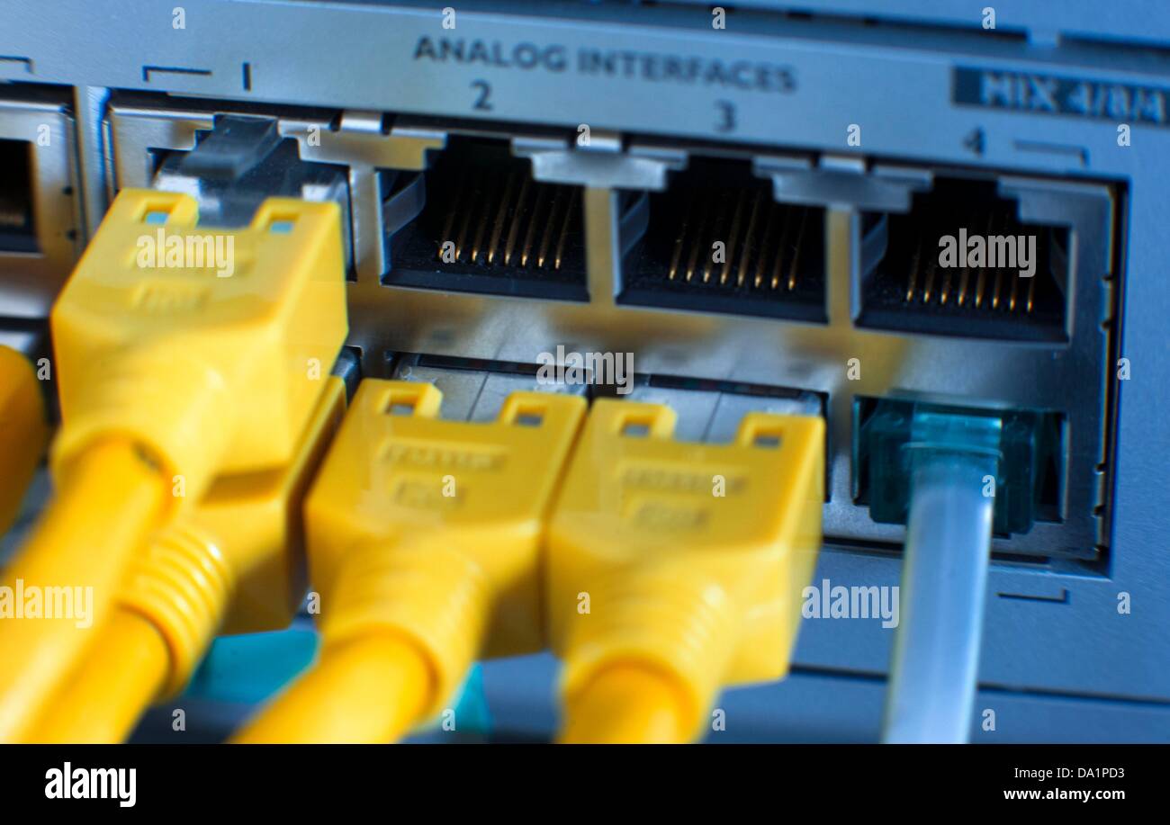 ILLUSTRATION - An illustrated picture shows various network cables ...