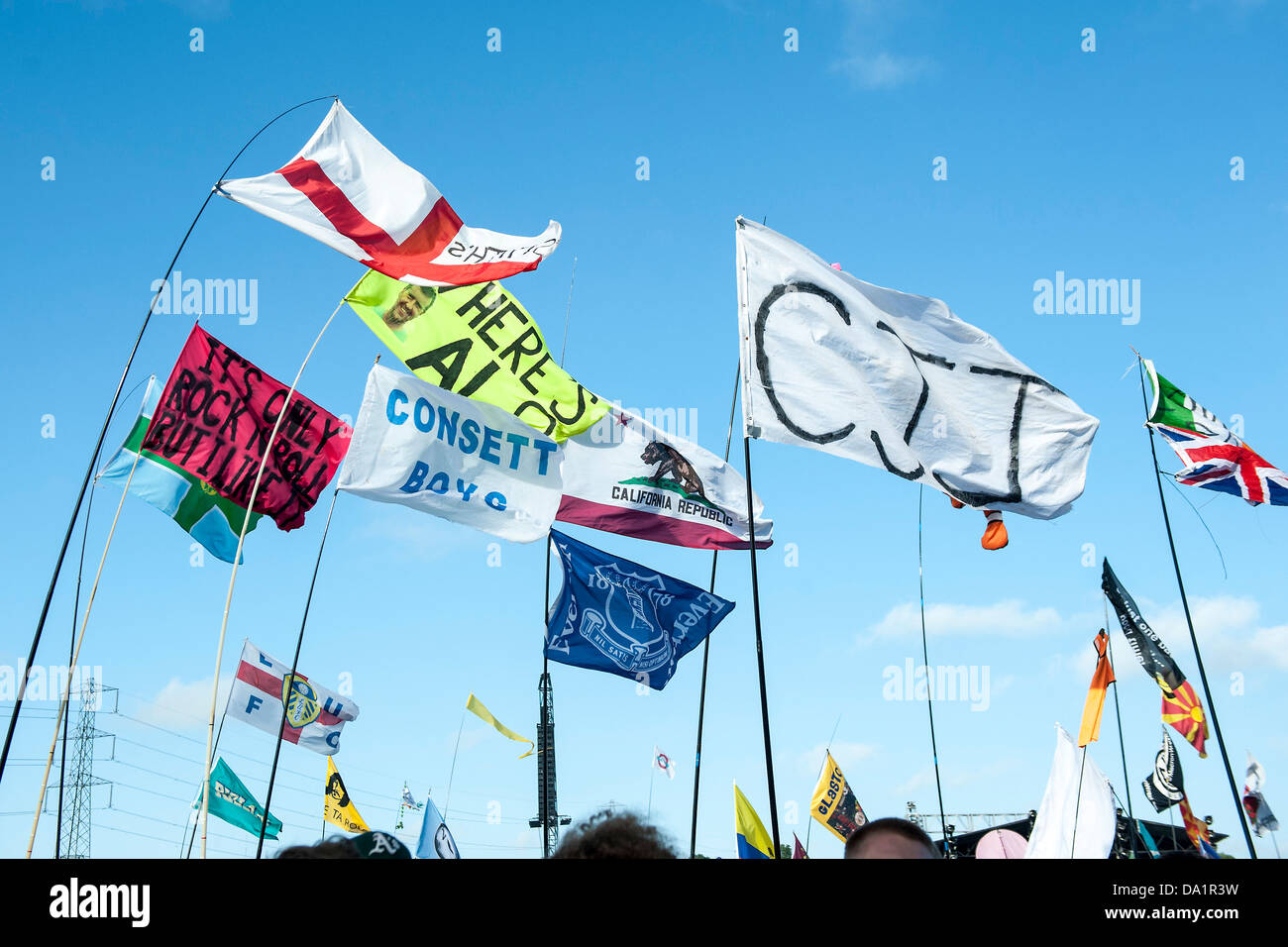 Primal Scream perform on the Pyramid Stage and the flags wave. The 2013 ...