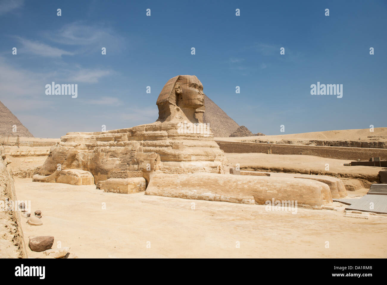 Famous ancient statue of Sphinx in Giza, Egypt Stock Photo - Alamy