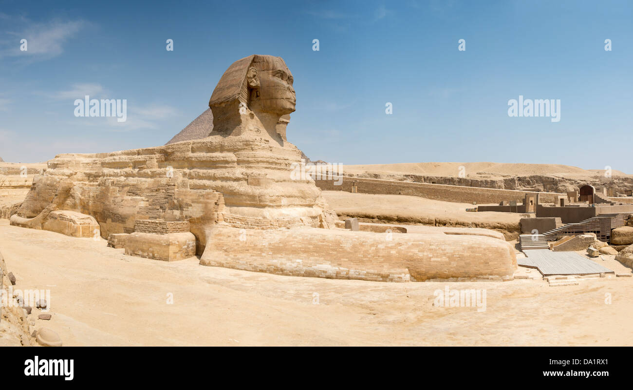 Famous ancient statue of Sphinx in Giza, Egypt Stock Photo - Alamy