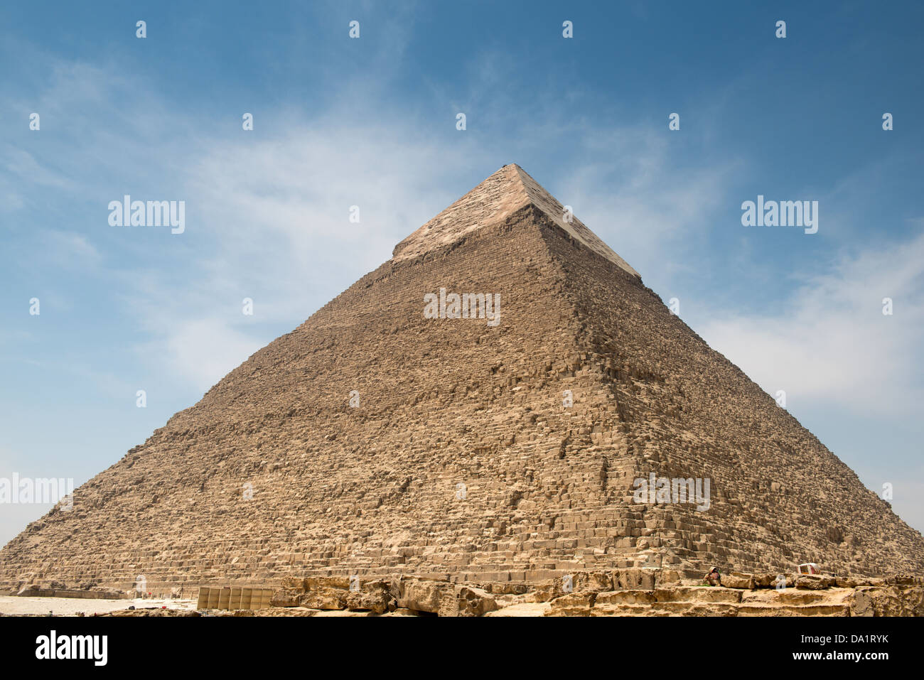 Pyramid of Khafre in Great pyramids complex in Giza Stock Photo - Alamy