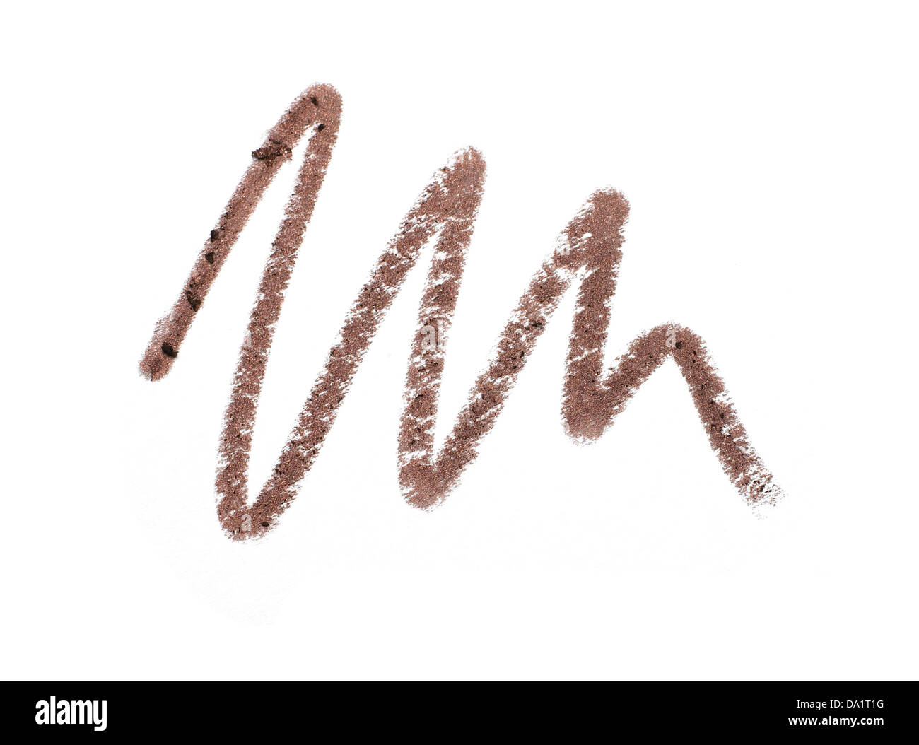 brown eyeliner squiggle cut out onto a white background Stock Photo - Alamy
