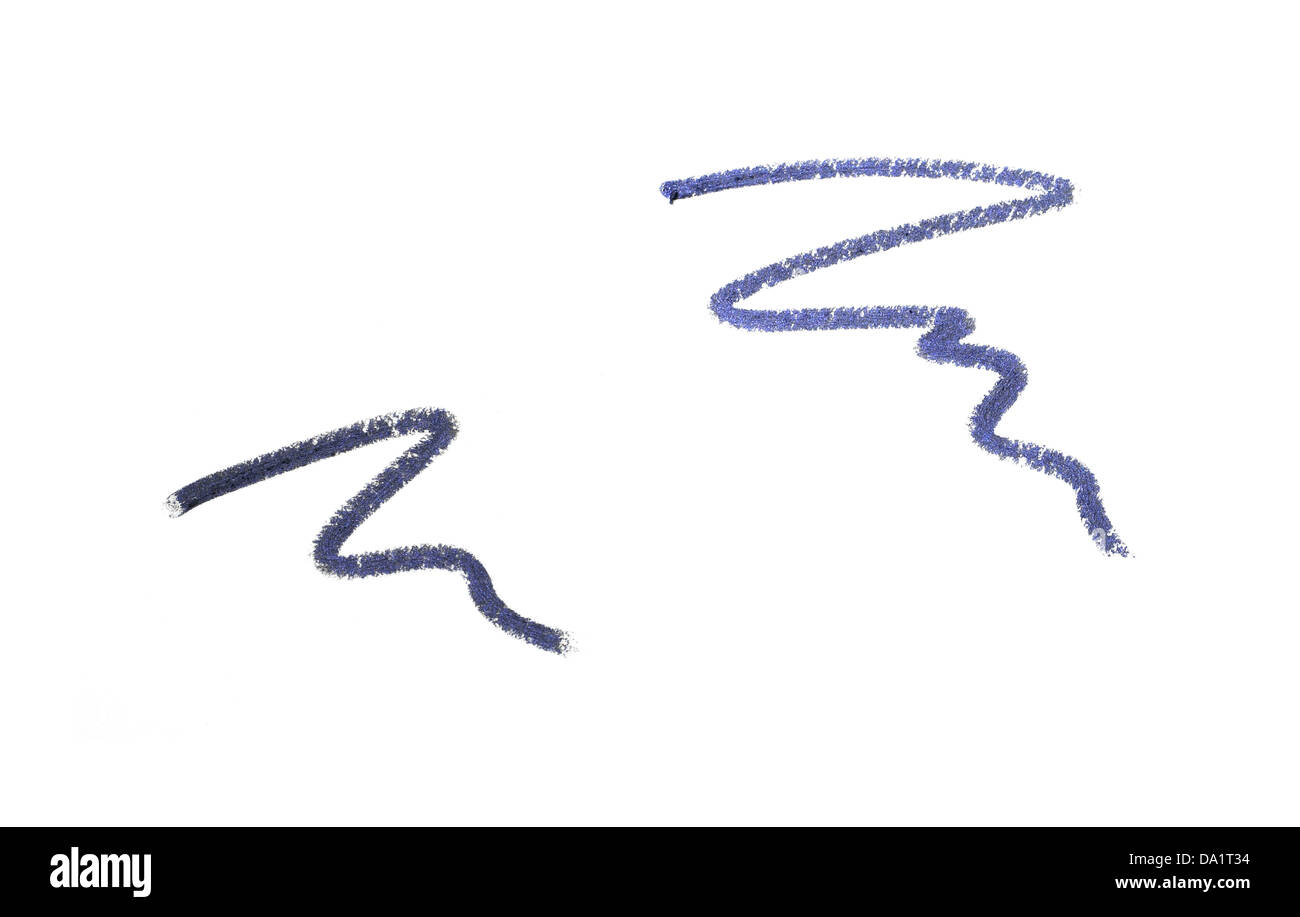 Eyeliner squiggle cut out blue hi-res stock photography and images - Alamy