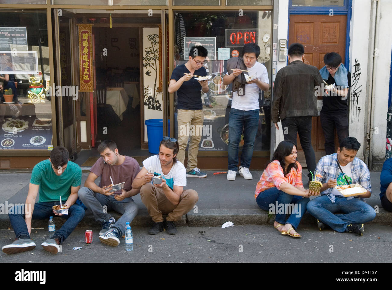 Chinese take away fast food restaurant Brick Lane Tower Hamlets people ...