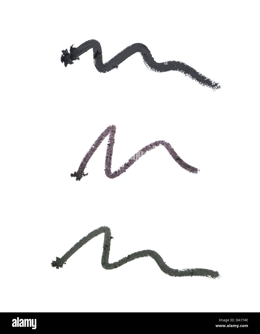 black eyeliner squiggle cut out onto a white background Stock Photo - Alamy