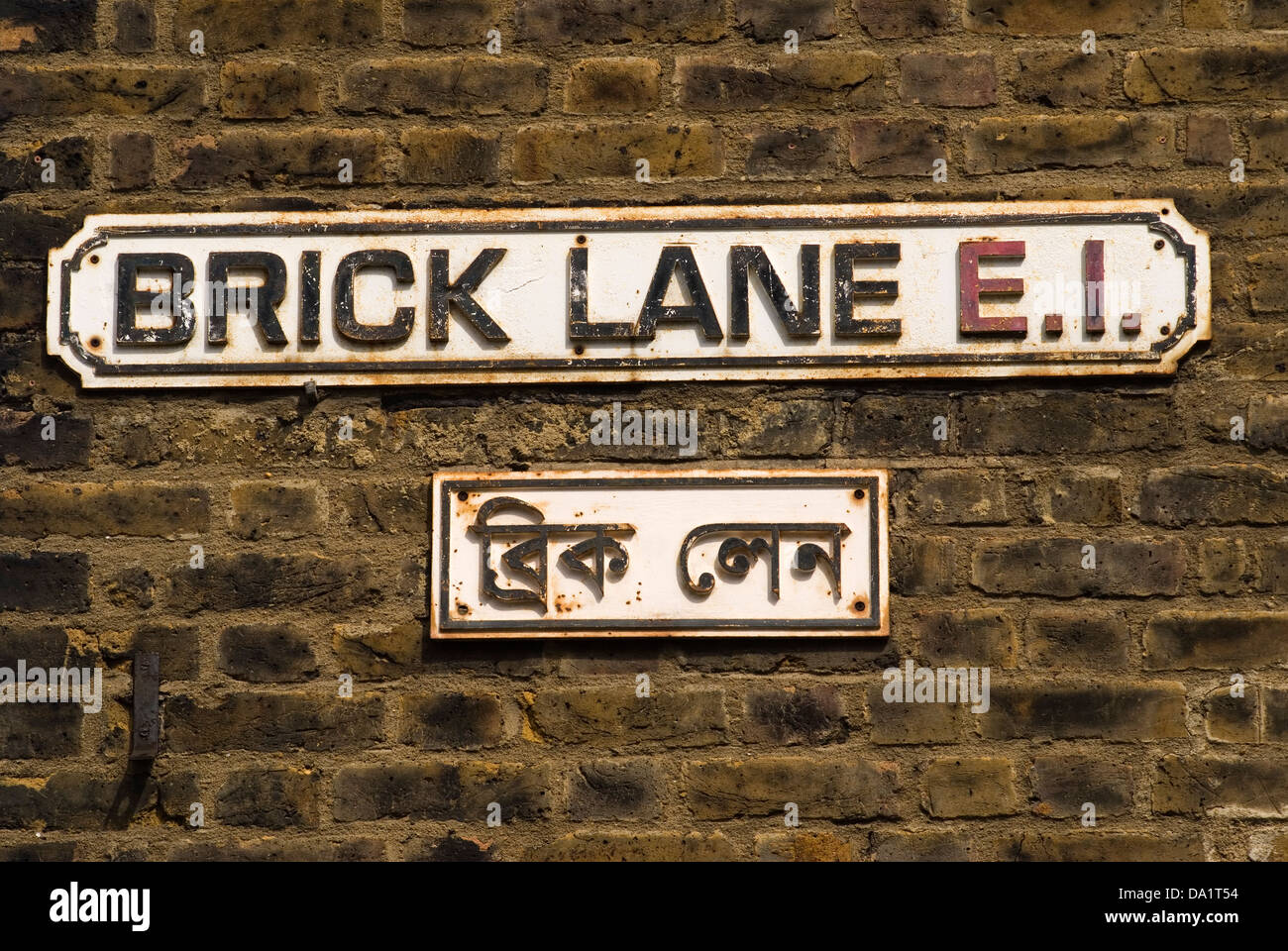 Brick Lane Street Sign Tower Stock Photos & Brick Lane Street Sign ...