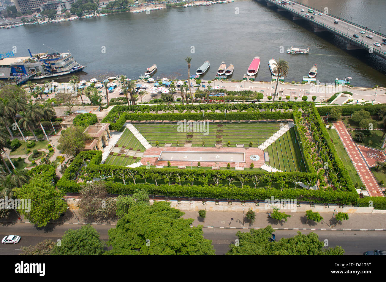 View of Nile embankment in Cairo Stock Photo - Alamy