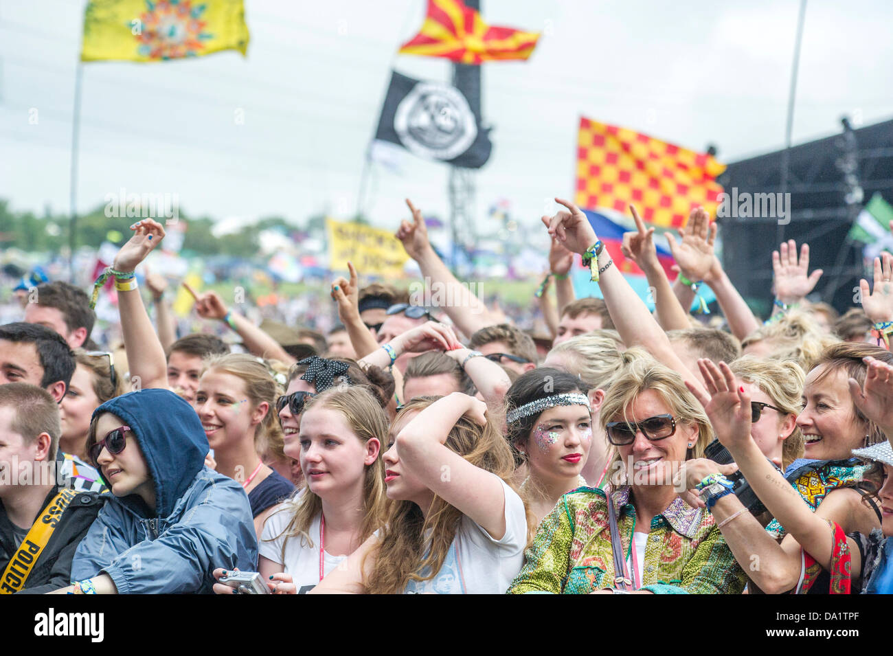 The crowd wave their flags hi-res stock photography and images - Alamy