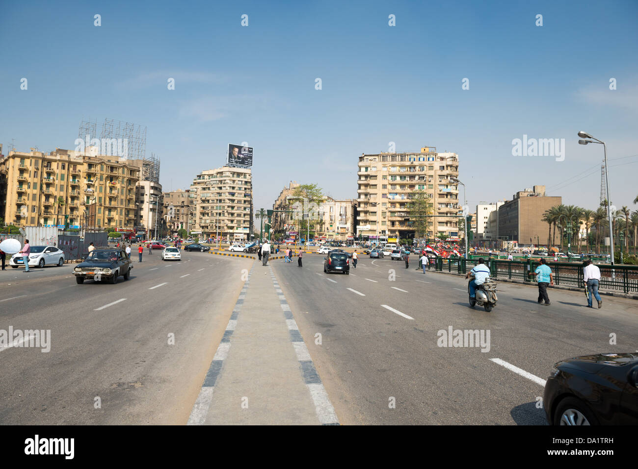 The famous Tahrir square in Cairo, Egypt. Tahrir square - place there ...