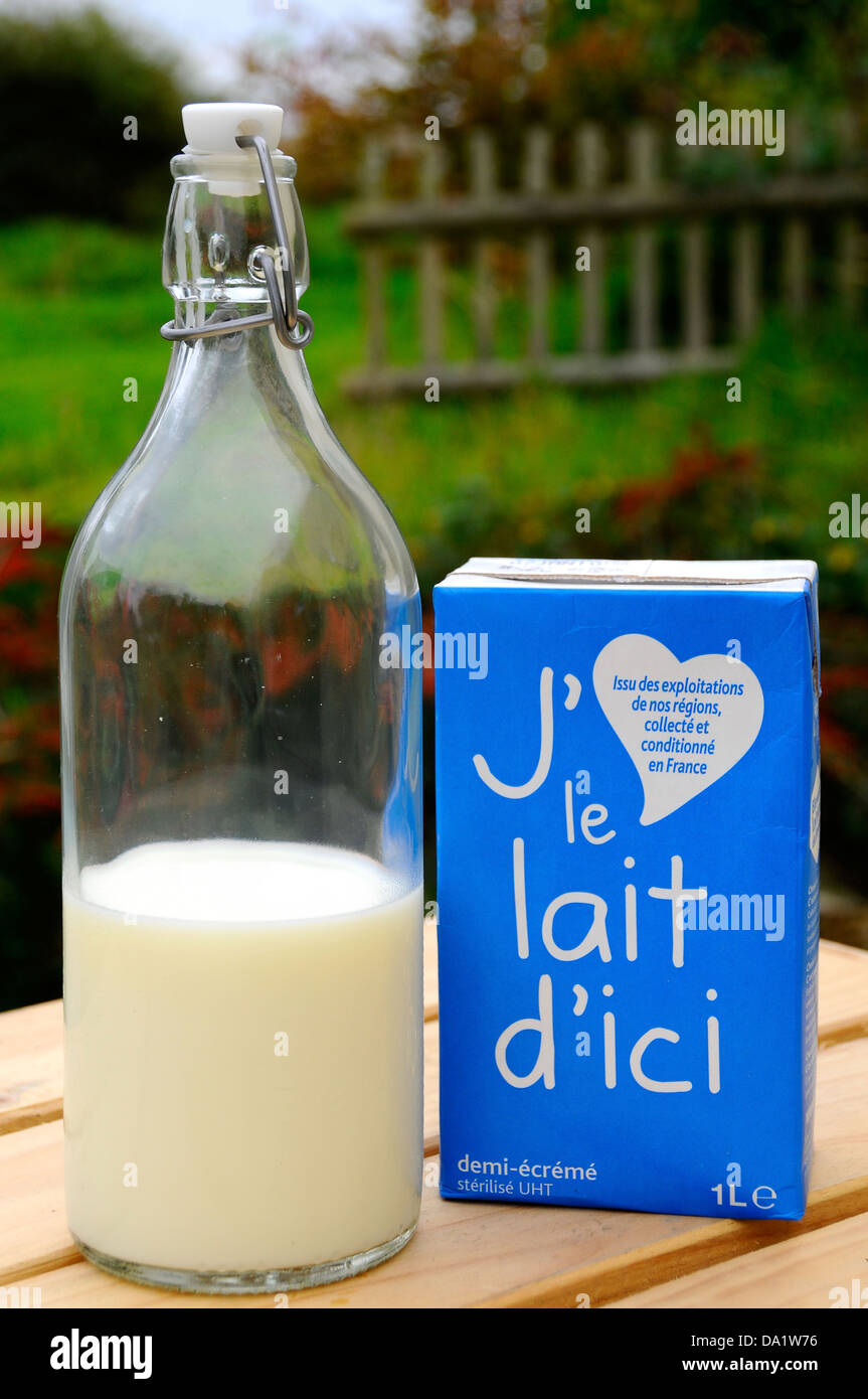 France milk carton hi-res stock photography and images - Alamy