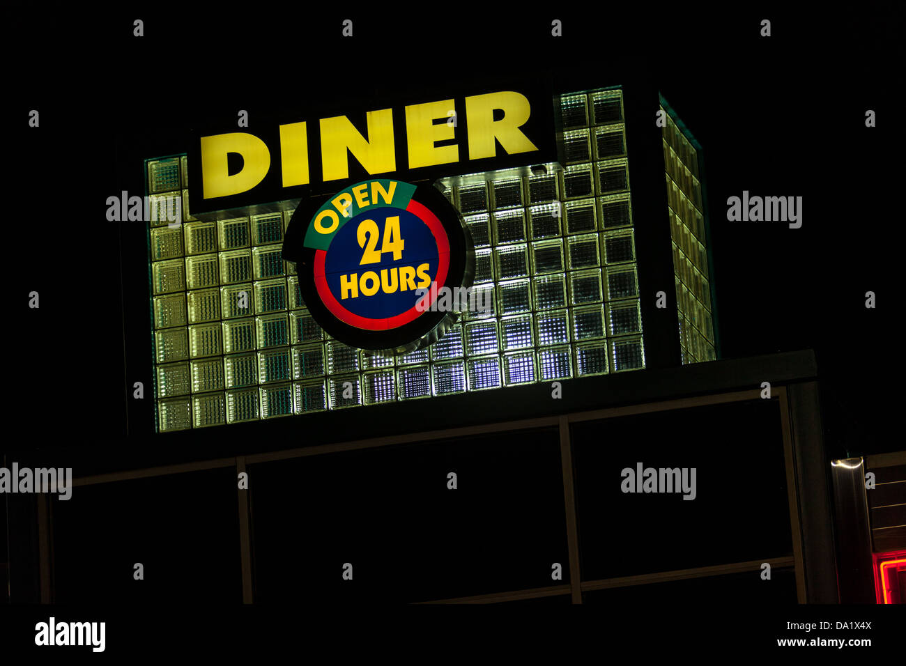 A diner sign Stock Photo - Alamy