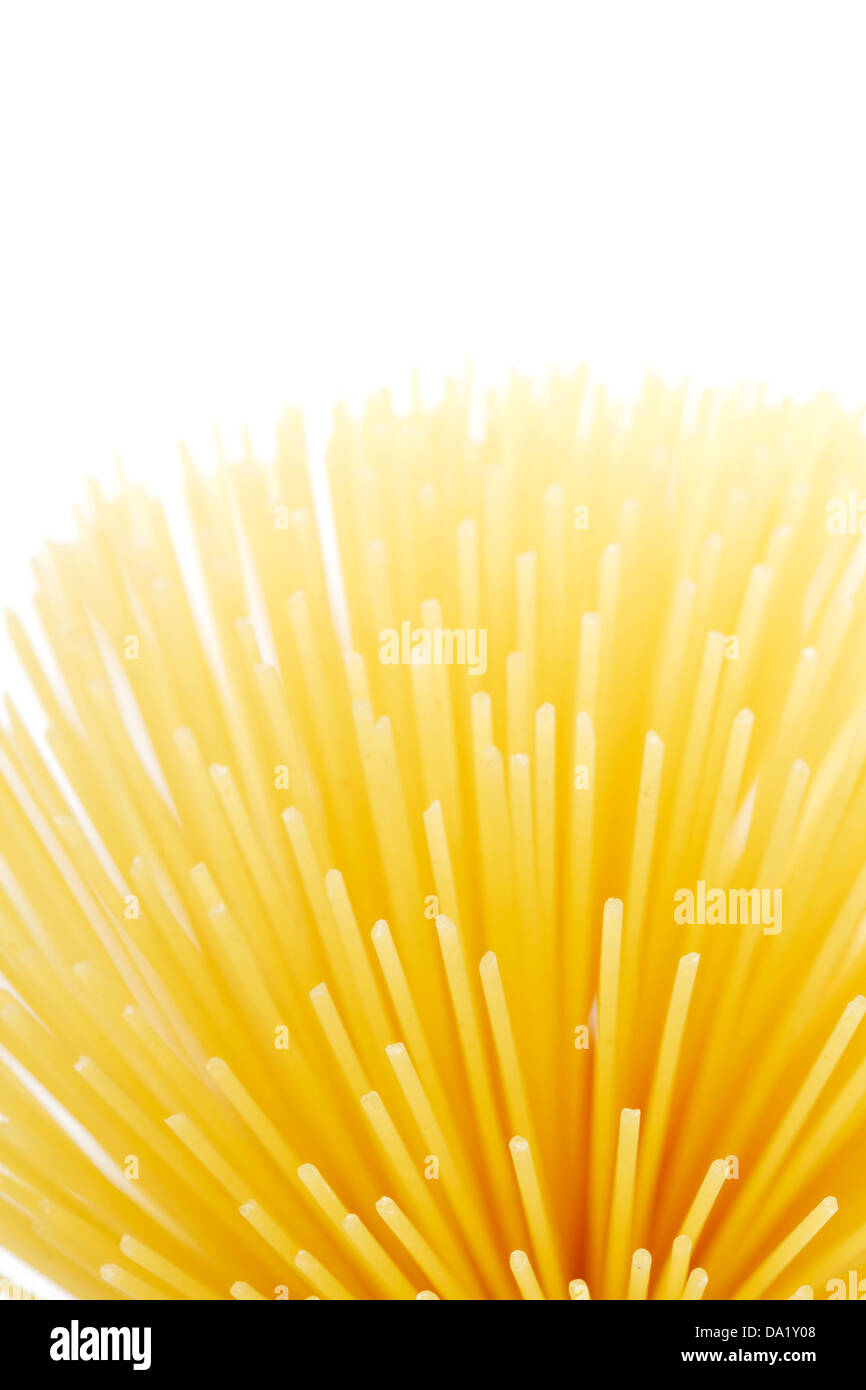 Dry spaghetti isolated on white background Stock Photo - Alamy