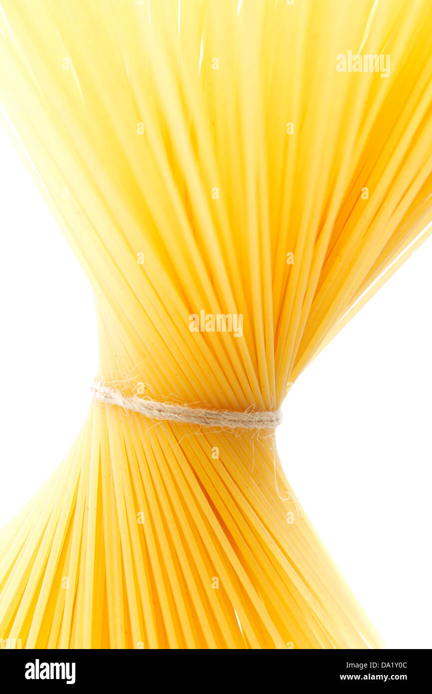 Dry spaghetti isolated on white background Stock Photo - Alamy