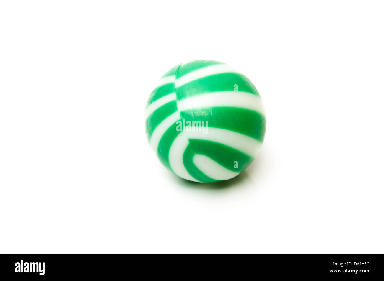 green striped ball on a white background Stock Photo - Alamy