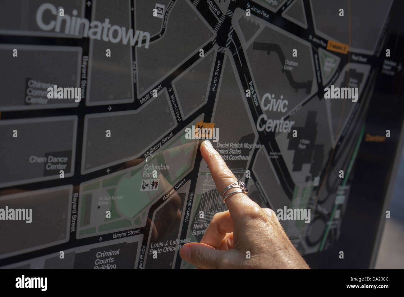 Map of new york city chinatown hi-res stock photography and images - Alamy