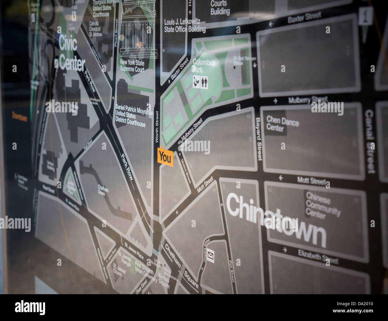 A new Dept. of Transportation wayfinding kiosk is seen in the Chinatown ...